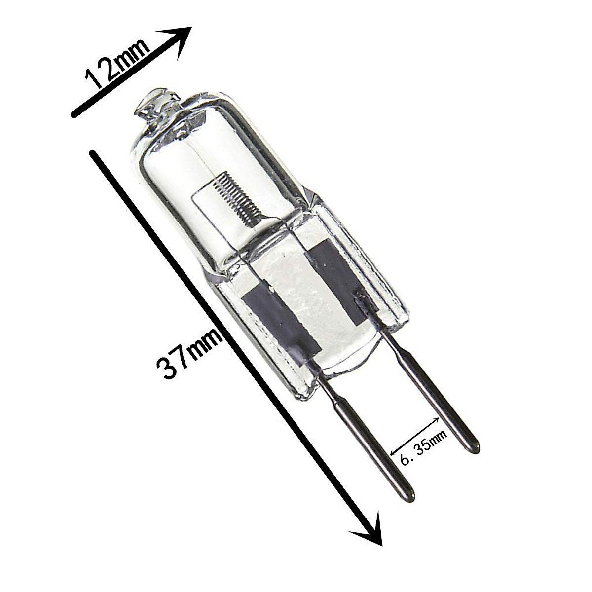 GY6.35 Halogen Bulbs 20W G6.35 20 Watt 12V Halogen Lamps 12 Volt JC Type Halogen Light Bulb,G6.35 GY6.35 Bi-Pin Base,Clear Glass Lens,Warm White 2700K,10 Pack