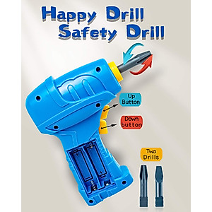 UNIH Kids Drill Set Toys for 3 4 5 Year Old Boys Girls, Building Educational Stem Puzzle Toys Learning Toy for Kids Gift (237 Pcs)