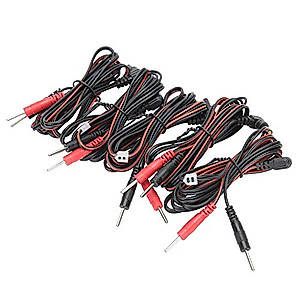 Sonew 10pcs / Bag 2.35mm 1.2m 2‑in‑1 Pin Type Electrode Wires Cable, TENS Cable Wires for TENS Unit Physiotherapy Machine