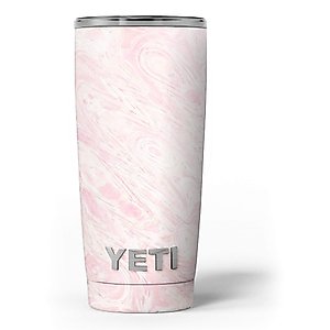 Design Skinz Pink Slate Marble Surface V43 - Skin Decal Vinyl Wrap Kit Compatible with The Yeti Rambler Cooler Tumbler Cups
