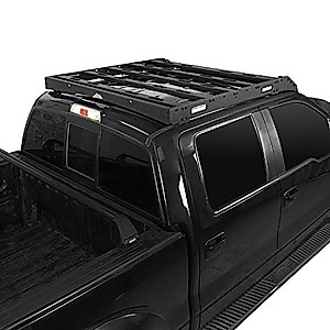 Hooke Road F150 Roof Rack Top Cargo Carrier Luggage Basket for Ford Raptor & F-150 Super Crew 2009 2010 2011 2012 2013 2014 Pickup Truck