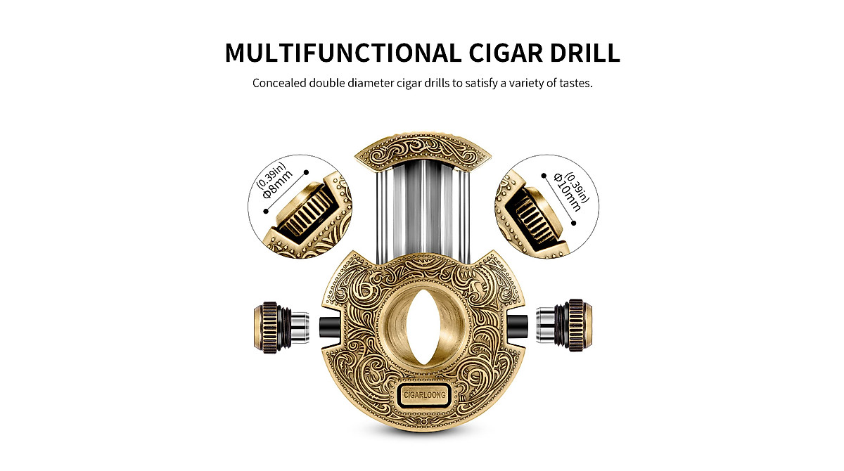 CIGARLOONG Cigar Punch Cutter - Precision & Style
