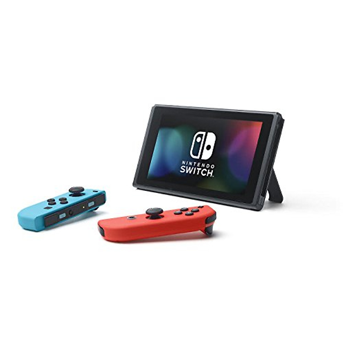 Nintendo Switch Bundle (6 items): 32GB Console Neon Red Blue Joy-con, Game Disc Super Mario Odyssey, Extra Pair of Joy-con Red and Blue,128GB Micro SD Card, Type C Cable, HDMI Cable