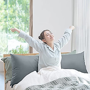 Utopia Bedding Full Body Pillow for Adults (Grey, 20 x 54 Inch), Long Pillow for Sleeping, Large Pillow Insert for Side Sleepers