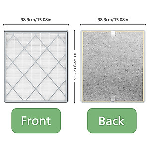 HE401 Fi-lter Replacement Compatible with Shark Ai-r Puri-fier 4 Model HE401 HE402 HE402 HE405 HE400, True HEPA H13 A-ir Filt-er, Compared Part# HE4FKPET