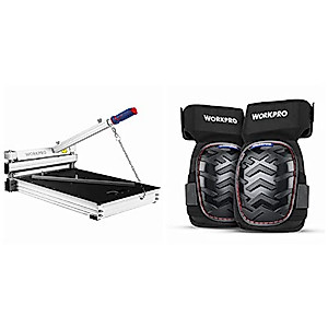 WORKPRO Laminate Floor Cutter With Work Knee Pads