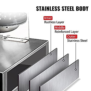 VEVOR Commercial Bubble Waffle Maker, 1400W Egg Bubble Puff Iron w/ 180° Rotatable 2 Pans & Wooden Handles, Stainless Steel Baker w/ Non-Stick Teflon Coating, 50-250℃/122-482℉ Adjustable