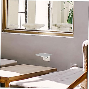 SOESFOUFU Wall Bracket Wall Outlet Organizer Router Wall Mount Bracket Outlet Storage Shelf for Home Wall Outlet Rack Outlet Shelf for Home Floating Router Rack Router Holder White Plastic