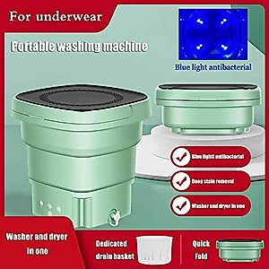 4.5L Mini Portable Washing Machine Lightweight Underwear Washer,Foldable Washer with Spin Dryer for Baby Clothes, Socks, Towels,Bucket Automatic Perfect for Camping, Travelling, Apartment, Dorm