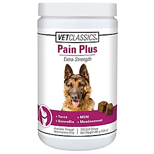Vet Classics Pain Plus Extra Strength Health Supplement for Dogs - 120 Soft Chews