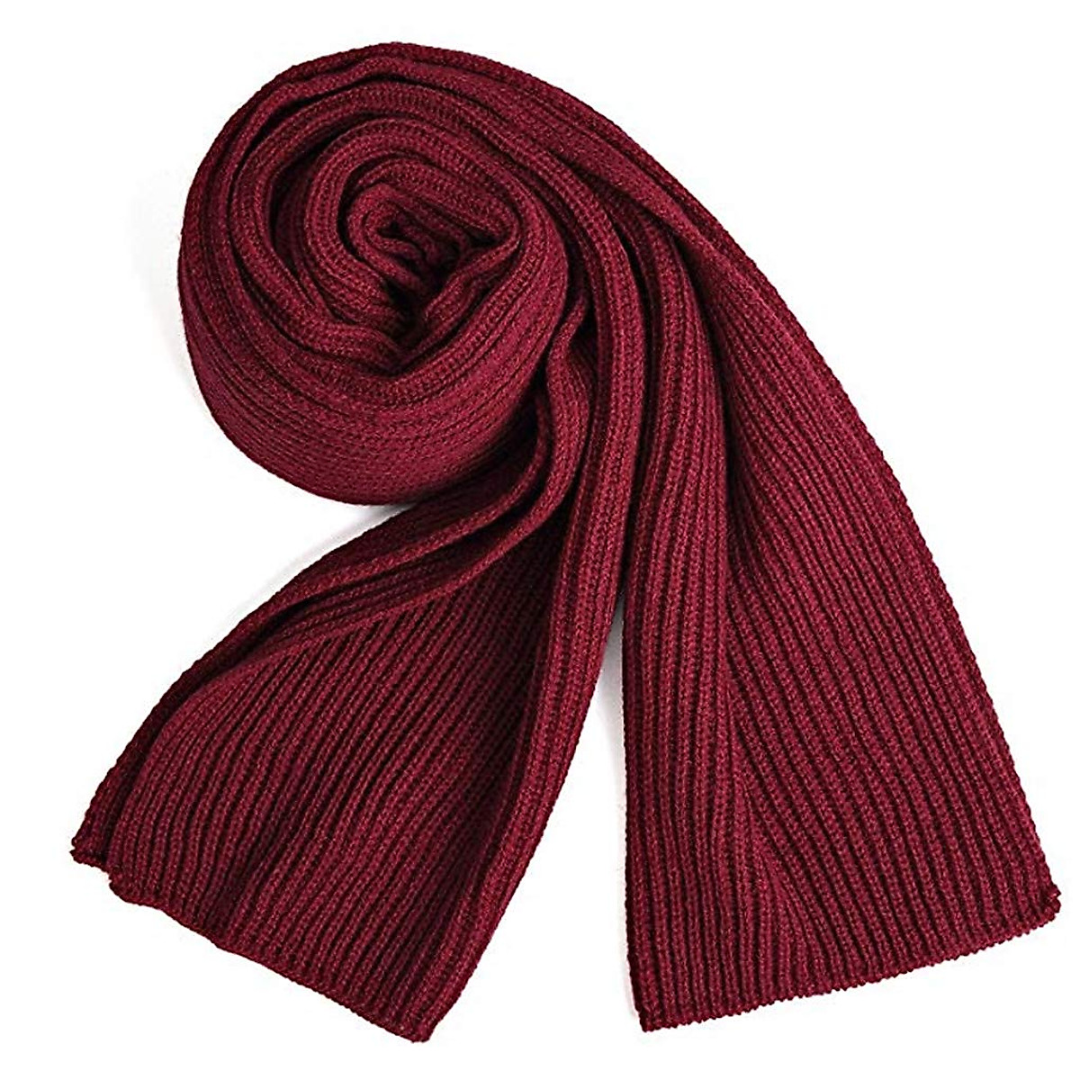 EONPOW Warm Autumn and Winter Scarf, Unisex Pure Color Winter Neck Warm Knitting Yarn Scarf