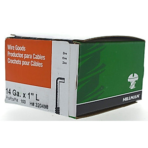 Hardware Essentials 320498 (0.080-inch x 1-inch) 100 Pack Square Bend Hook, 0.080 Inch x