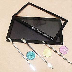 Coosei Acrylic magnetic Makeup Palette Empty magnetic Eyeshadow Palette with clear removable lid