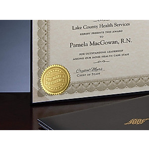 PaperDirect Deluxe Embossed You Make a Difference Gold Foil Certificate Seals, 2 Inch, Self Adhesive, 100 Count, Embossed Seals For Certificates, Achievement Award Stickers For School, Work, Diploma