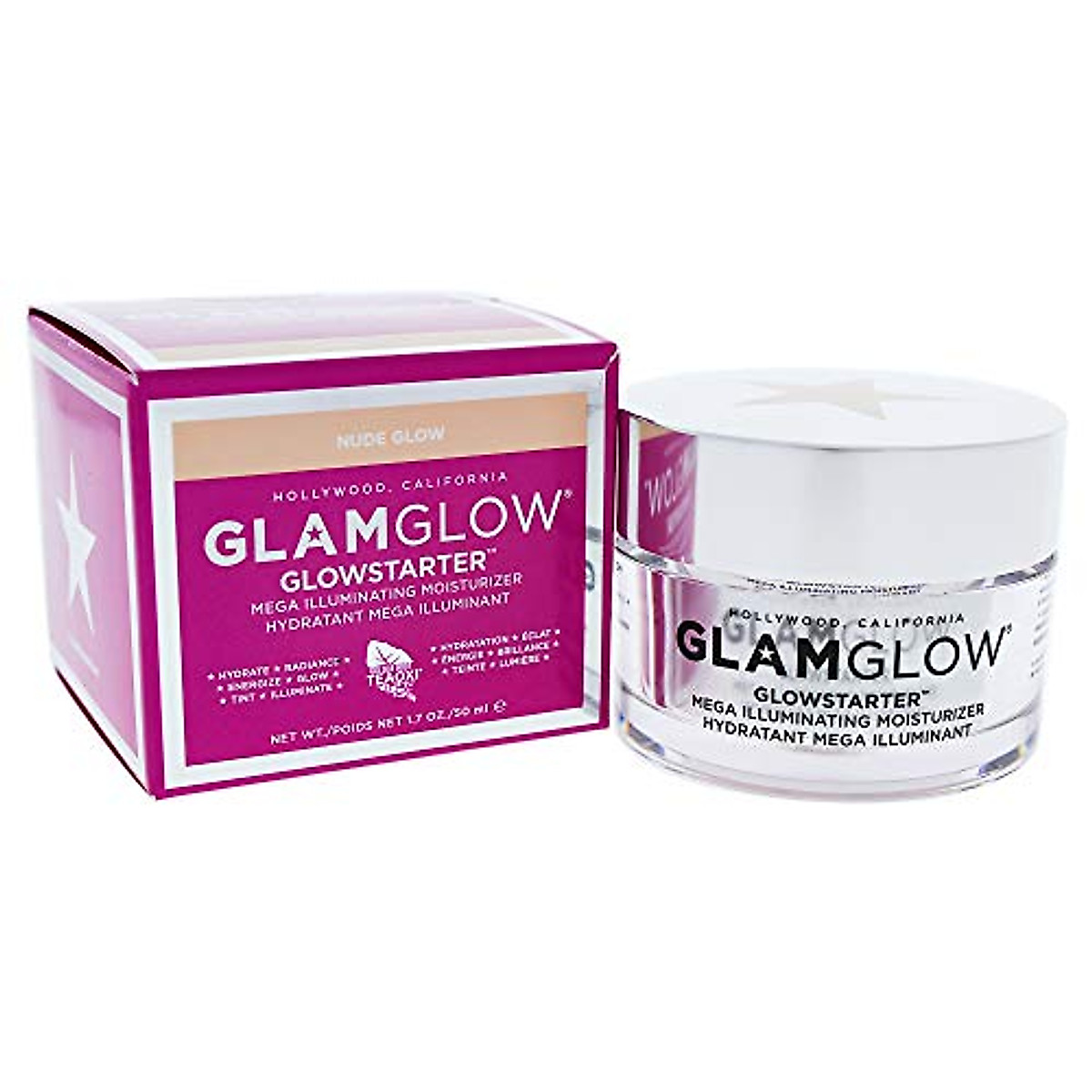 Glamglow Glowstarter Mega Illuminating Moisturizer, 1.7 oz - Nude Glow for All Skin Types, Unisex