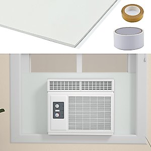 Window Air Conditioner Side Insulated Panel, 1PIC Full Surround Insulation Panels Window Seal Kit, WinterSummer Winter Heat and Draft Insulating,Insulation Foam Material SBR (WHITE)