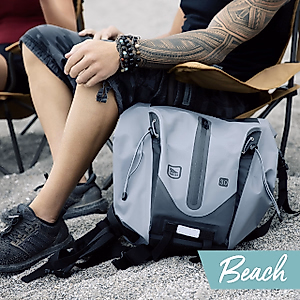 Saltie - 30L Premium Waterproof Roll-Top Dry Bag Backpack for Kayaking, Boating, Camping, Hiking, Fishing, SUP, and Beach - Keep All Your Gear Safe and Dry