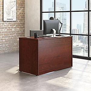 OFFICE WORKS BY SAUDER Affirm Computer Desk, L: 47.17" x W: 23.47" x H: 29.29", Classic Cherry