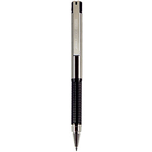 Zebra Pen F-301 Compact Retractable Ballpoint Pen, Stainless Steel Barrel, Fine Point, 0.7mm, Black Ink, 2-Pack