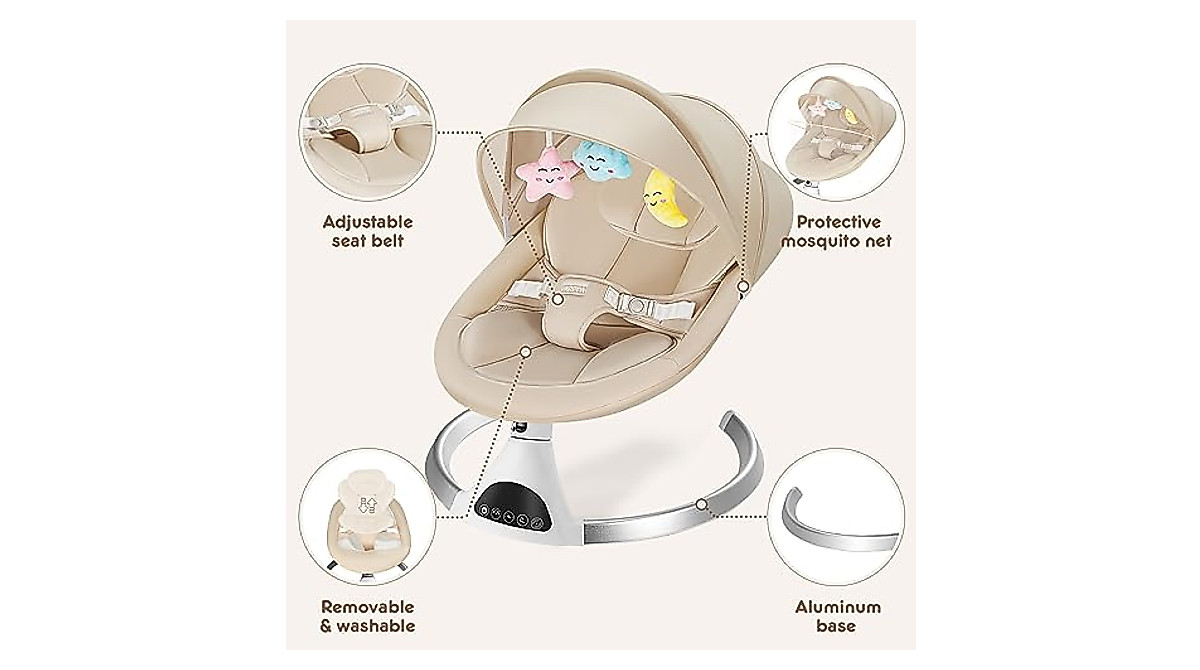 HARPPA Electric Baby Swing - Portable & Multi-Function