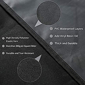 Jiesuo 7106 BBQ Gas Grill Cover for Weber Spirit 200 and 300 Series & Genesis Silver A/B: Heavy Duty Waterproof 52 Inch 3 Burner Barbecue Grill Cover