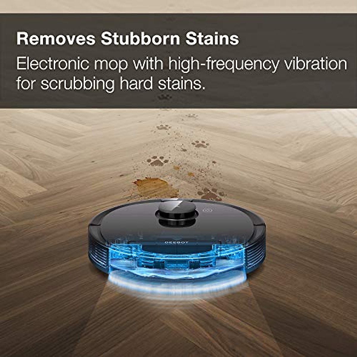 ECOVACS Deebot OZMO Pro Mopping System with Scrubbing Feature for Deebot T8 and T8 AIVI Robot Vacuum Cleaner and Mop, Over 2,000 sqft of Mopping (Add-on Accessory)