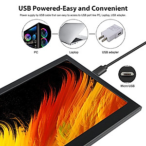 ELECROW 13.3 Inch Monitor 1920X1080 IPS External Portable Monitor HDMI-Compatible for PC Laptop Game Consoles