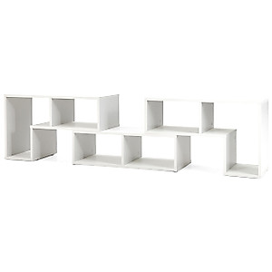 LOKO 3 Pieces Cube TV Stand, Modern Entertainment Center for up to 65 Inch TV, Minimalist TV Console Table, Free Combination Storage Bookcase Shelf for Living Room or Bedroom (White)