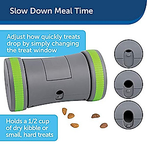 PetSafe Kibble Chase - Electronic & Interactive Dog Treat Dispensing Toy, Encourages Play Time, Adjustable Opening, 10 Minutes Play and Rest, Holds 1/2 Cup of Treats, Durable Plastic