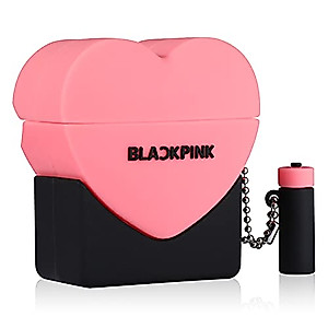 Lupct Fashion Case for AirPod 2/1 Cover Cases Cute Funny Luxury Cool Design for Men Boys Teen Girls Women Fun Unique Character 3D Trendy Pretty Stylish for AirPods 2/1 Air Pods 2/1(Pink Heart)