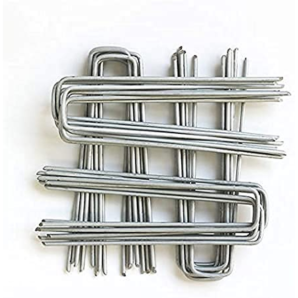 U/D 4 Inch Galvanized Landscape Staples 60 Pack 11 GaugeGarden Stakes Heavy-Duty Sod Pins Anti-Rust Fence Stakesfor Weed Barrier Fabric Ground Cover Dripper Irrigation Tubing Soaker Hose