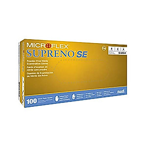 Microflex SU-690 Disposable Nitrile Gloves, Latex-Free, Powder-Free Glove for Cleaning, Mechanics, Automotive, Industrial, or Medical applications, Violet, Size Medium, Box of 100 Units