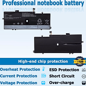 Laqueena L18C4P71 Laptop Battery Compatible with Lenovo ThinkPad X1 Yoga 4th Gen / X1 Carbon 7th Gen 2019 8th Gen 2020 Series L18L4P71 L18M4P72 02DL005 02DL006 02DL004 SB10K97643 SB10K97642 SB10K97644