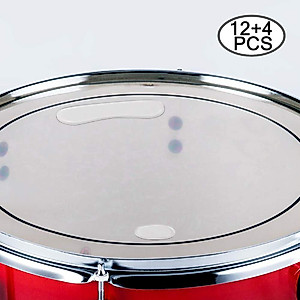 maxin Drum Dampener Gel,12 Pcs Round and 4 Pcs Long Clear Drum Dampener,Soft Silicone Drum Damper Gel Pads Drum Silencers for Drums Tone Control