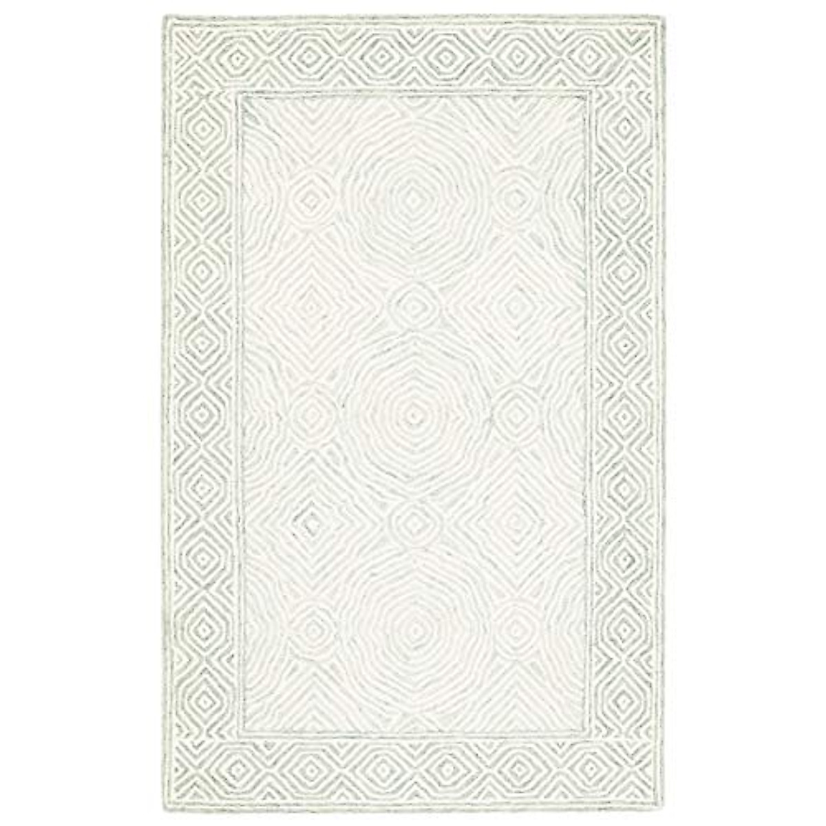 SAFAVIEH Roslyn Collection 3' x 5' Green/Blue ROS351J Handmade Wool Area Rug
