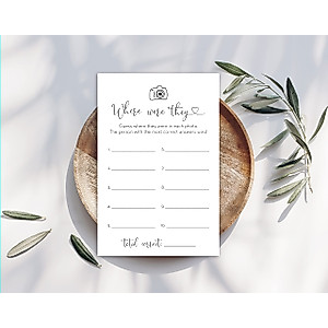 InvitationHouse Where Were They Bridal Shower Game - 48 Cards (Minimalist)