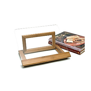 Lipper International 8815 Bamboo Wood and Acrylic Cookbook Holder, 12-1/2" x 9-1/4" x 6-3/4"