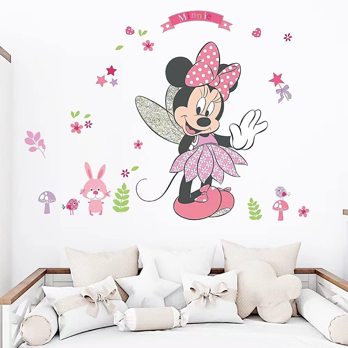 Minnie Mouse Wall Stickers Large XXL Size Giant Vinyl Decals Kids Girls Nursery Baby Room Decor