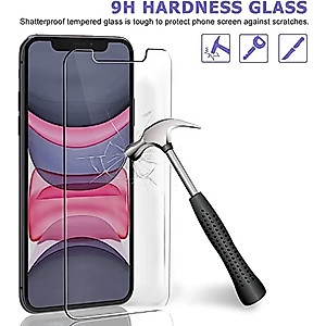 Ferilinso [3+3 Pack] 3 Pack Screen Protector for iPhone 11 with 3 Pack Camera Lens Protector Accessories Tempered Glass Film for iPhone 11 6.1 Inch
