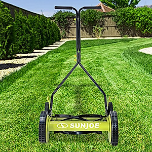 Sun Joe MJ503M 14-Inch Quad Wheel 9-Position Manual Reel Mower
