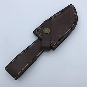 9" long custom handmade leather sheath for 4" cutting blade knife