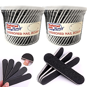 120 Ct Professional Nail Files Emery Board 4.5" Double Sided Bulk