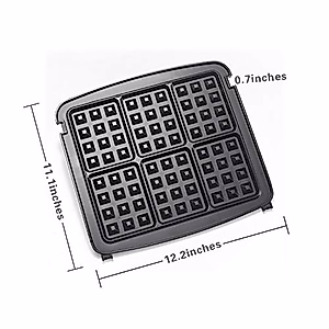 UsKitchen Waffle Plates for Cuisinart Griddler GR-150 Deluxe