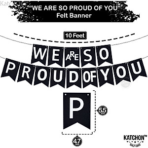 KatchOn, We are So Proud of You Banner - Huge, 10 Feet, No DIY | Congratulations Banner, Black and White Graduation Decorations Class of 2024 | Graduation Party Decorations | Karate Party Decorations