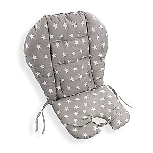 High Chair Cushion,High Chair Pad,Baby High Chair Seat Cushion Liner Mat Padding Cover Protection Pad for Baby Dining Chair(Gray Star)