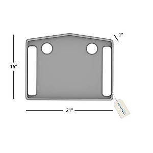 Bluestone Walker Tray- Upright with Holders-Universal Table Fits Most Standard Folding Walkers-Home Mobility Medical Equipment Accessories, 1 Count (Pack of 1)