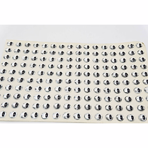 HTHYLURE Fishing Lure Eye 3D Soft Down Pupil Eye Holographic Lure Eyes Making Fly Tying Fake Fish Eyes DIY Lifelike Realistic Artificial Holographic Fake Eyes Silver 6MM-310PCS