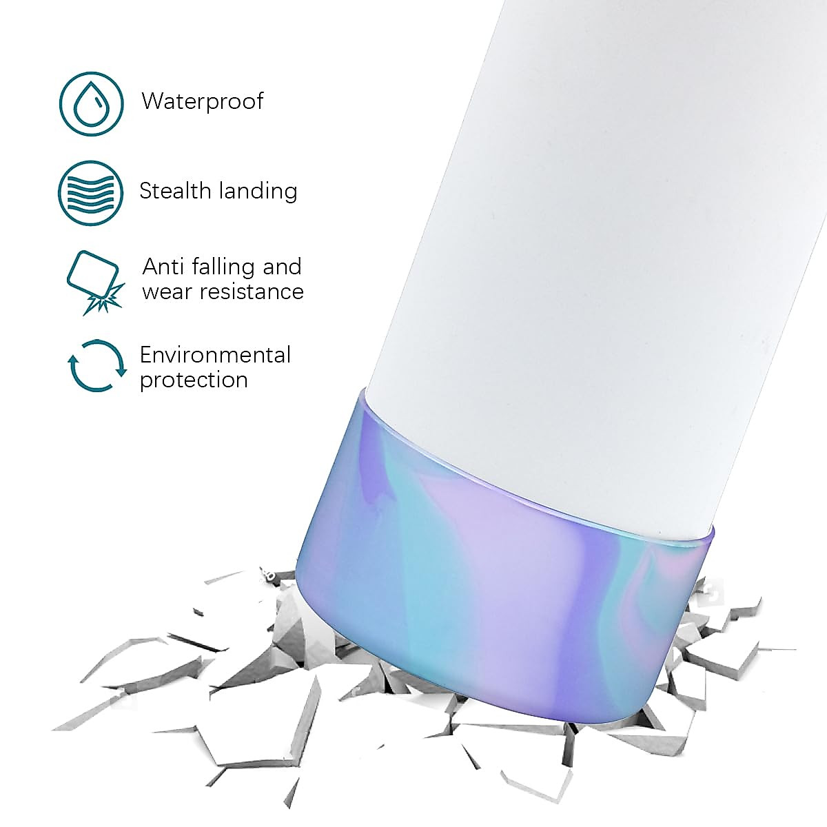 HEYSKAY Protective Flask Silicone Boot 32oz 40oz for Wide Mouth Hydro Flask Water Bottle Bottom Cover Base, and Compatible with Yeti, Simple Modern and Other Water Bottle with 3.56inch Bottom Diameter