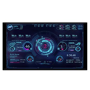 Vastarry 7 inch Monitor, Suitable for AIDA64 Hardware Monitor Panel Monitor, Dynamic Computer case Light Board, Computer Hardware Health Monitor Panel, DIY Music Spectrum.