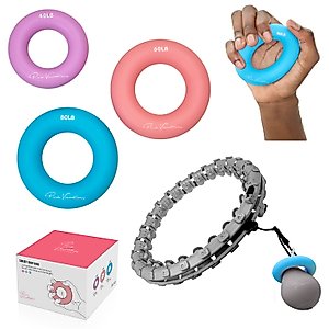 PINK VARIATIONS Smart Exercise Rings - Hoop Extra Weight - Hand Exerciser– Pilates Ring - Grip Strength Trainer Compatible with Smart Weighted Hoop Extra Weight-Ideal for Fitness, Rehabilitation, Yoga